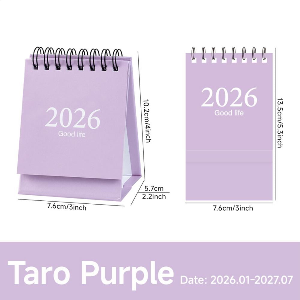 Jan. 2026 to Jul. 2027 Mini Pocket Calendar Portable Desktop Planner ...