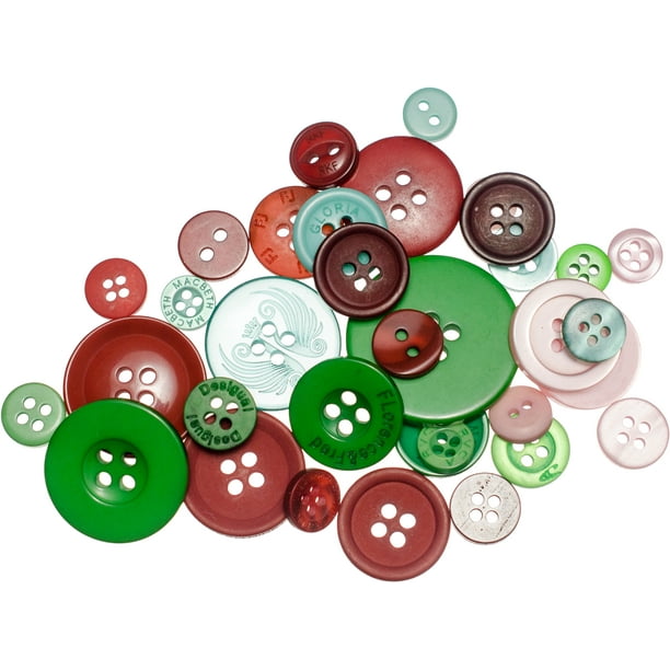 Buttons Galore Button Mason Jars-Retro Christmas - Walmart.com