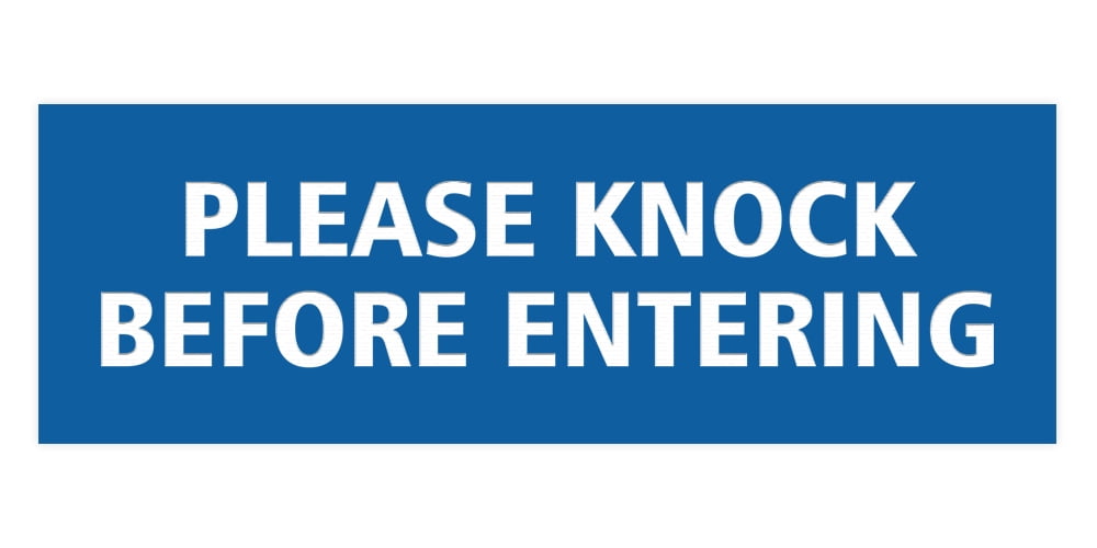 Basic Please Knock Before Entering (Blue) - Large - Walmart.com