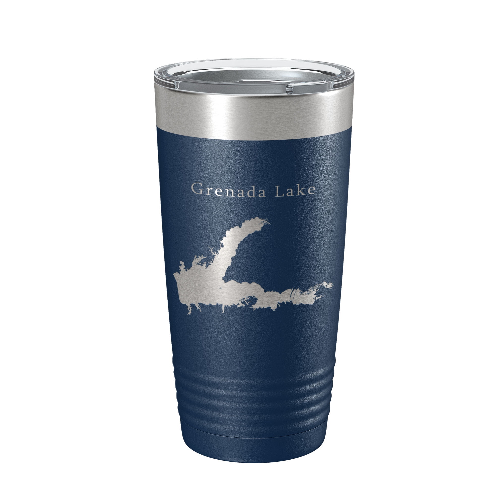 Grenada Lake Map Tumbler Travel Mug Insulated Laser Engraved Coffee Cup ...