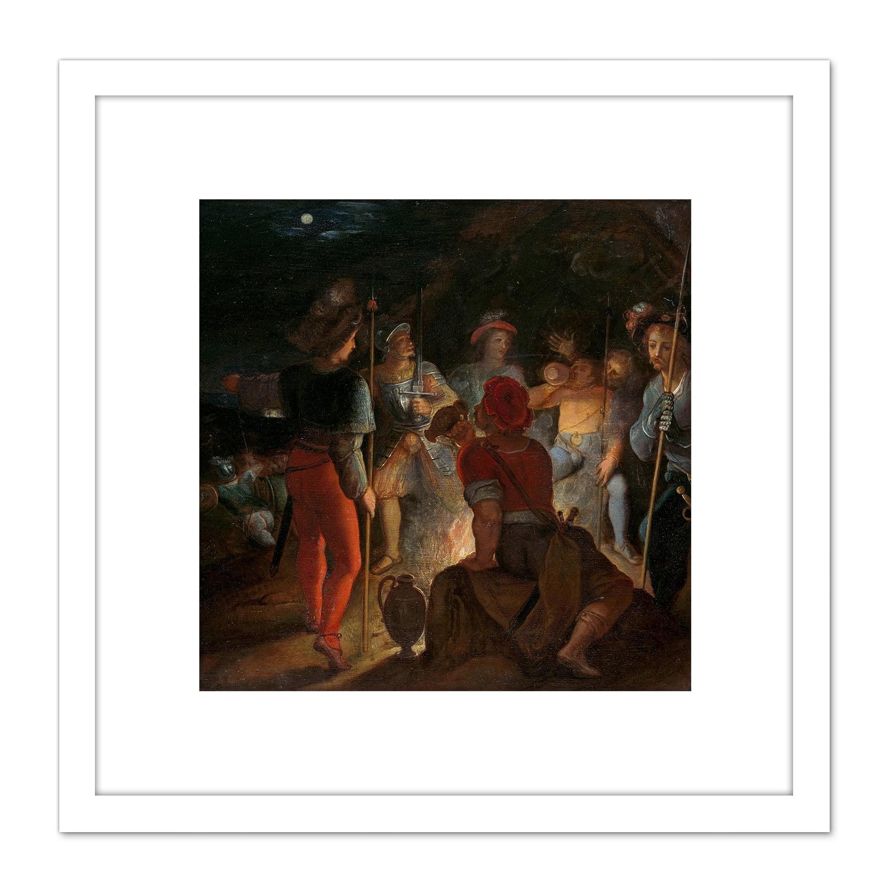 Van Veen Batavians Besiege Romans Vetera 8X8 Inch Square Wooden Framed ...