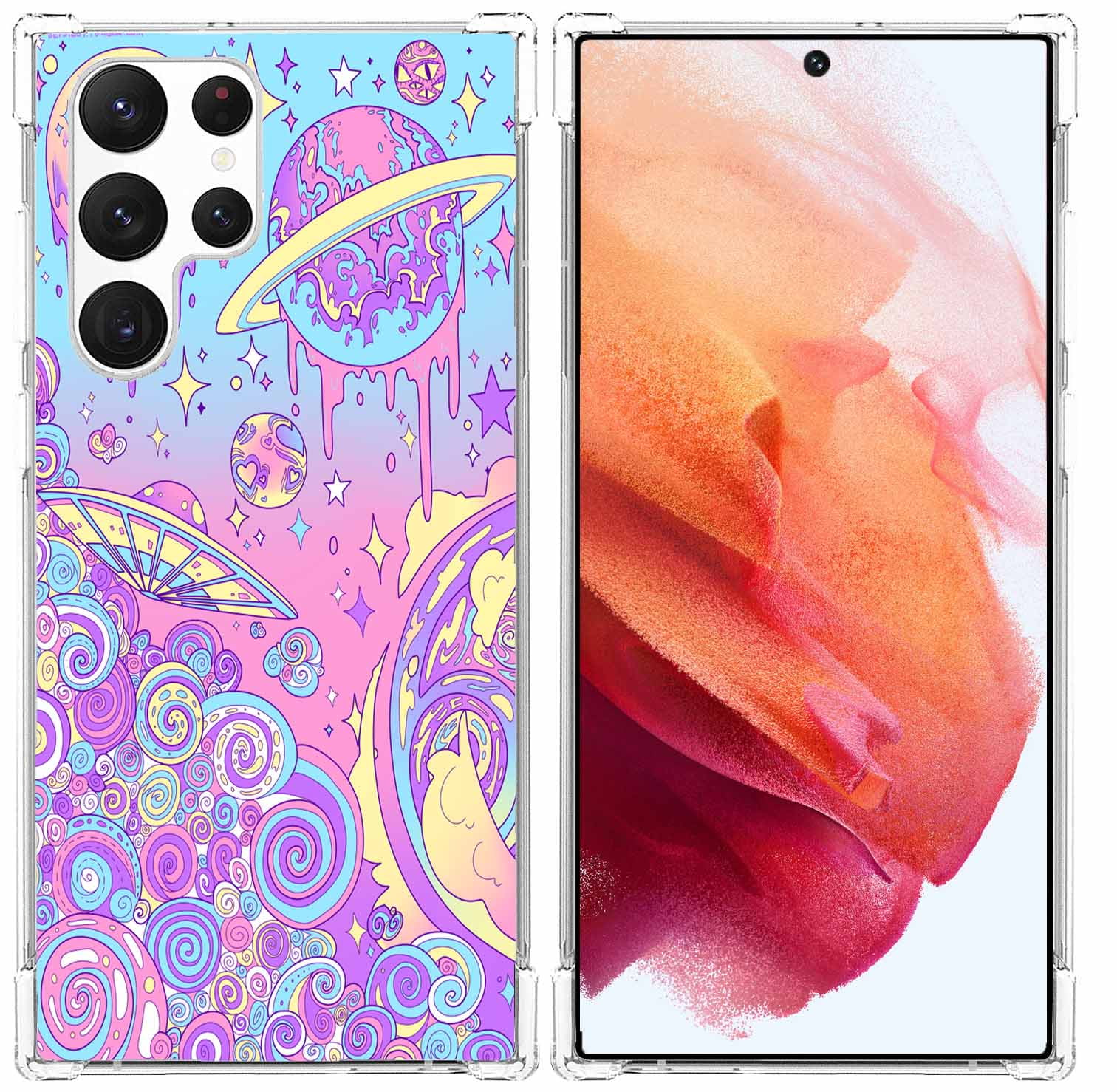 Magic Galaxy Planet Case for Samsung Galaxy S23 Ultra,Aesthetic Art ...