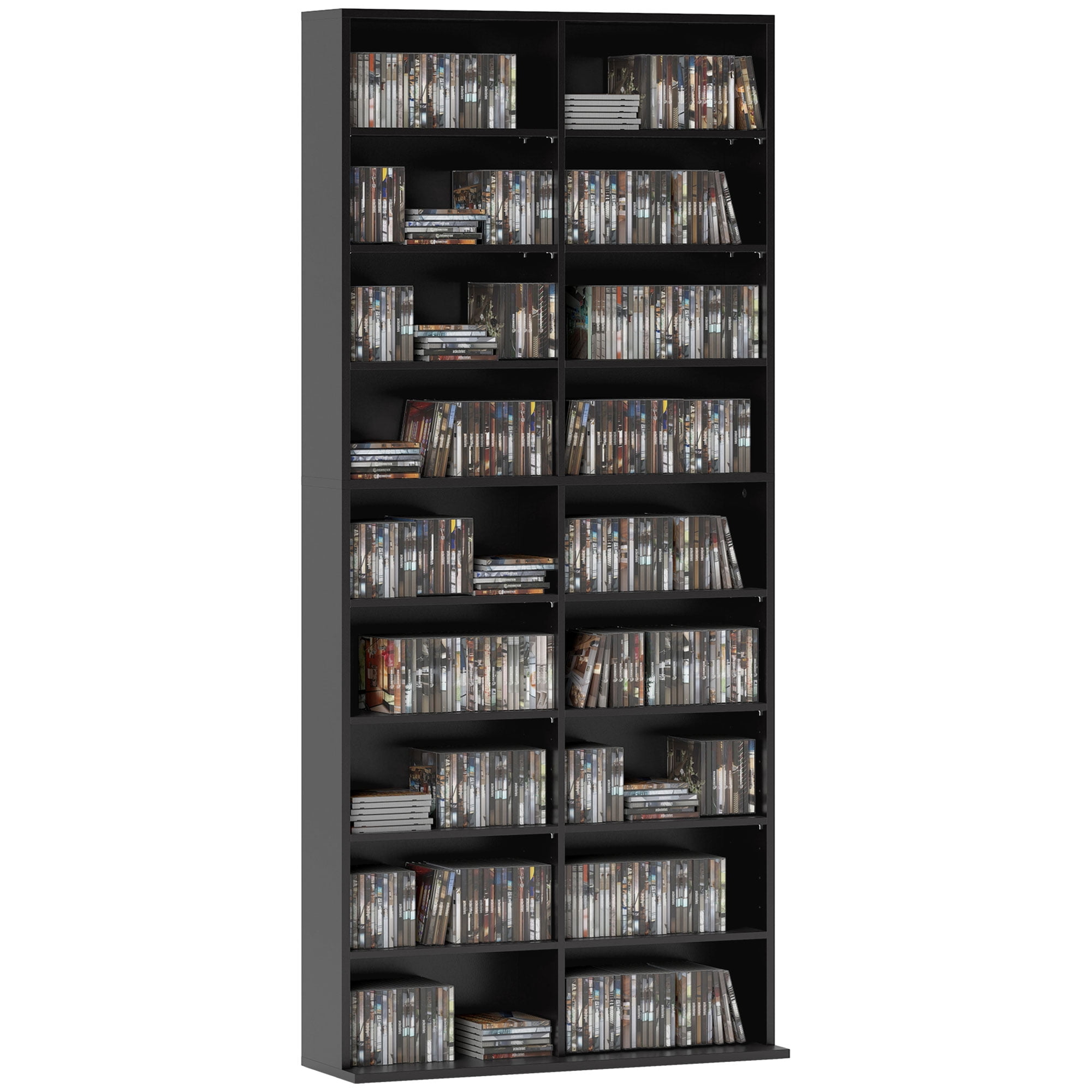 Click here for Homcom Dvd Shelf With 18 Compartments And 14 Adjus... prices