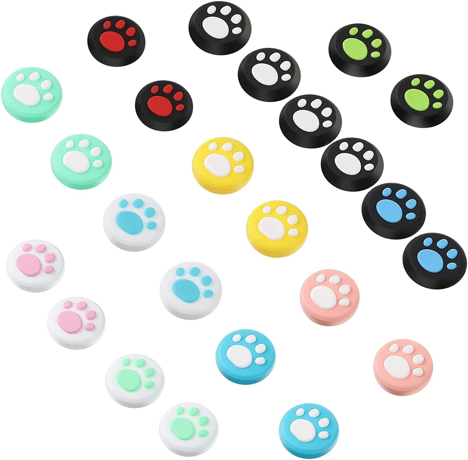24pcs Switch Thumb Grip Caps,Silicone Analog Stick Covers Kawaii ...