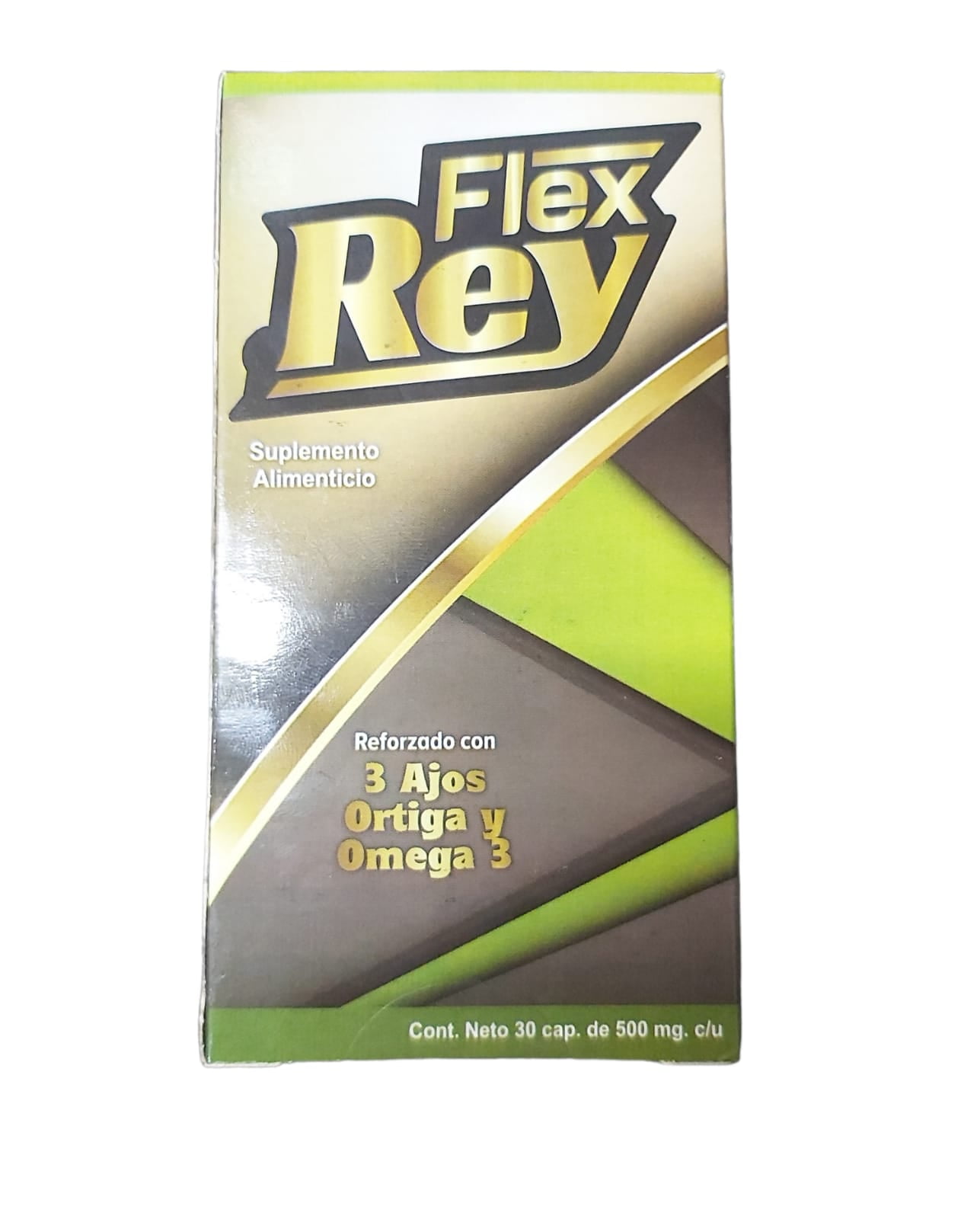 Flex Rey reforzado con omega 3, ajo y ortiga 30 caps 500 mg c/u ...