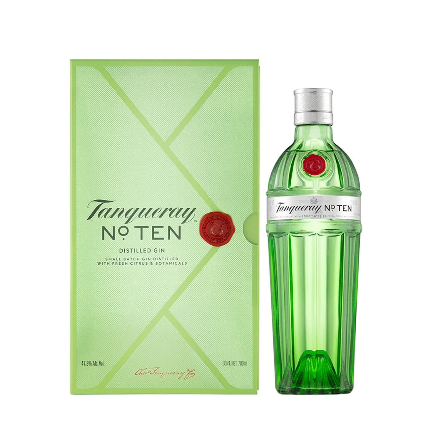 Pack de 4 Ginebra Tanqueray Ten C/Estuche 700 ml | Walmart en línea