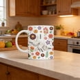 Artistic Florals Print Ceramic Mug Holding Mum Hand Designs Drinking ...