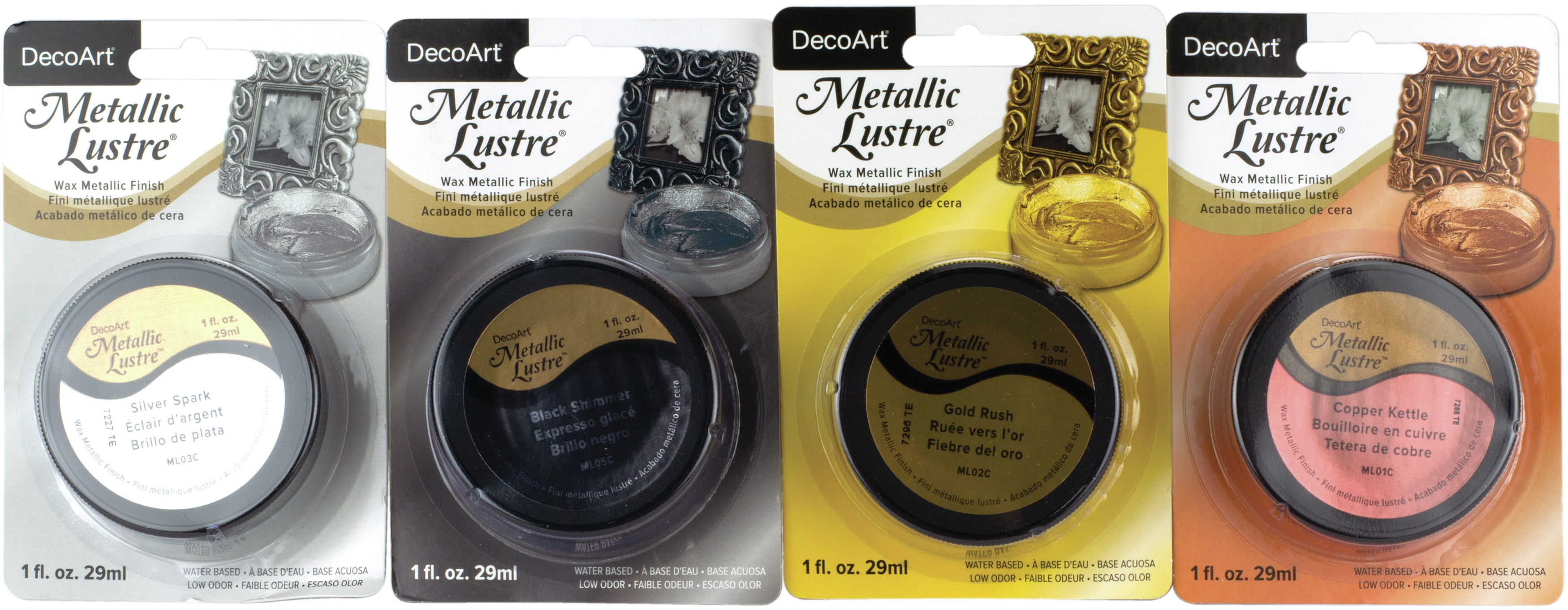Metallic Lustre Wax Finish Value Pack 4/Pkg-Home Decor - Walmart.com ...
