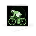 3drose, a Biker in Motion in White and Green on a Green Bike, 6 ...