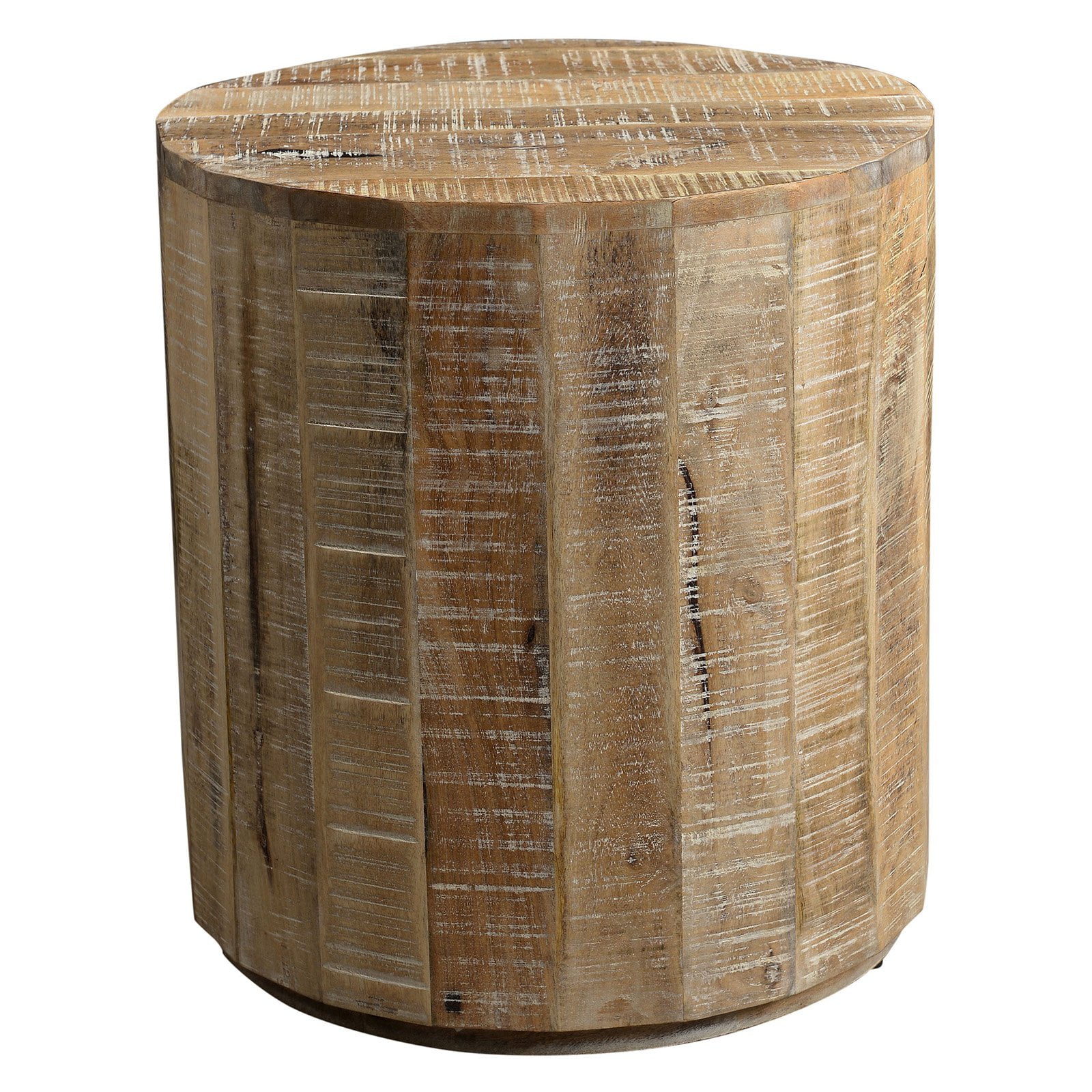 !nspire Distressed Wood Garden Stool - Walmart.com