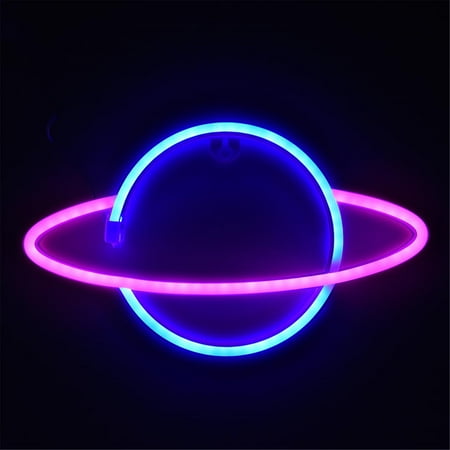 LED Planet Neon Light Signs USB or Battery Powered Soft Night Light ...