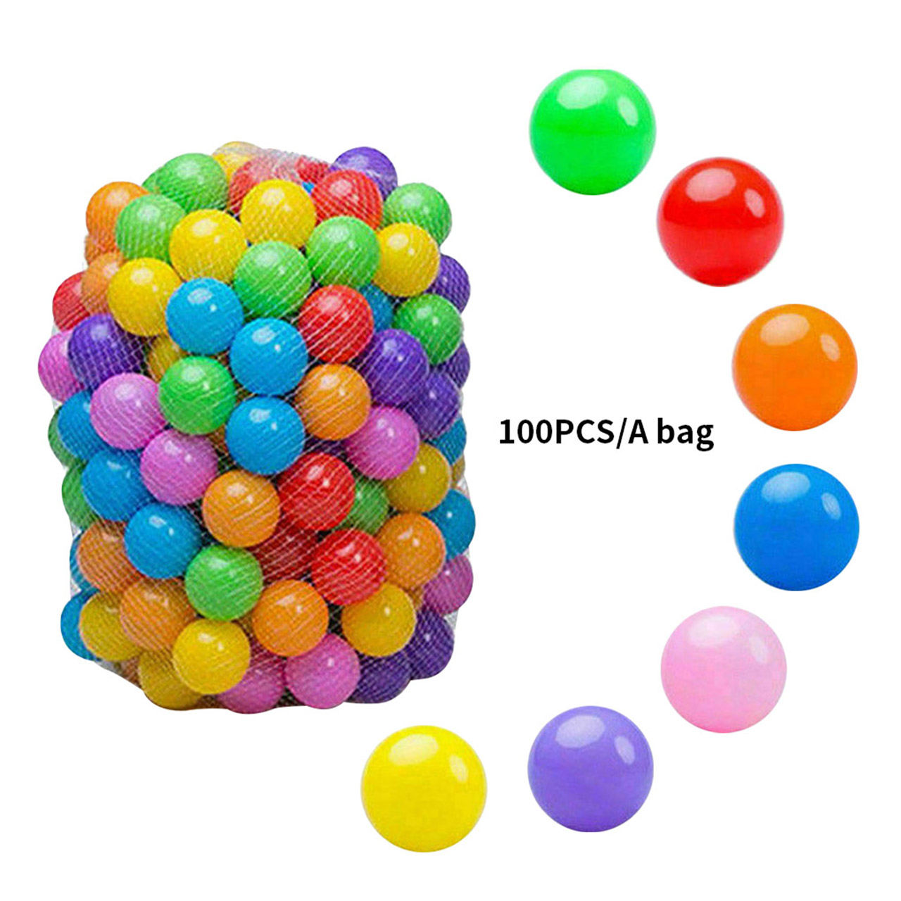20/50/100pcs Ocean Ball Plastic Swim Play Pit Ball Kid Mix Colored Pool ...