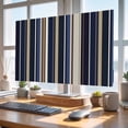 Blue and Brown Geometric Stripe Pattern TV Dust Cover, Stretchable TV ...