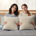 Beige Pillow Covers Set of 2, Boho Diamond Pattern Border Rustic ...