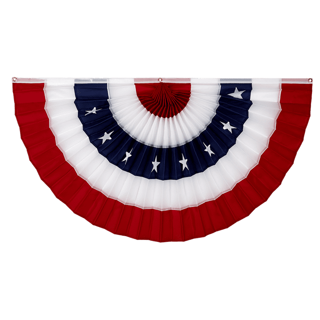 Independence Bunting – 1’ x 2' Nylon USA Flag Bunting! Embroidered ...