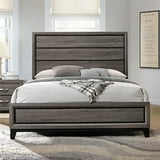 Coaster Watson 4 Piece Queen Panel Bedroom Set in Gray Oak and Black ...