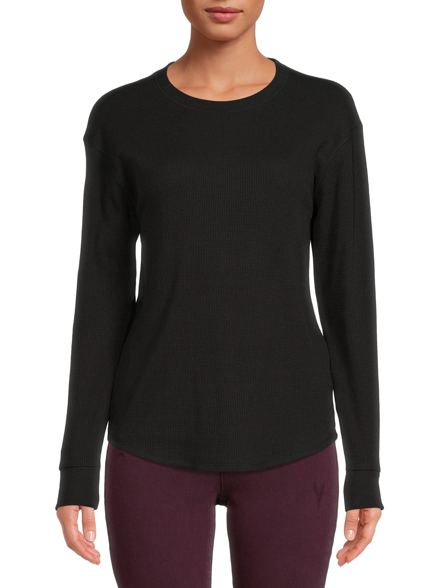 Time and Tru Women's Long Sleeve Thermal T-Shirt - Walmart.com
