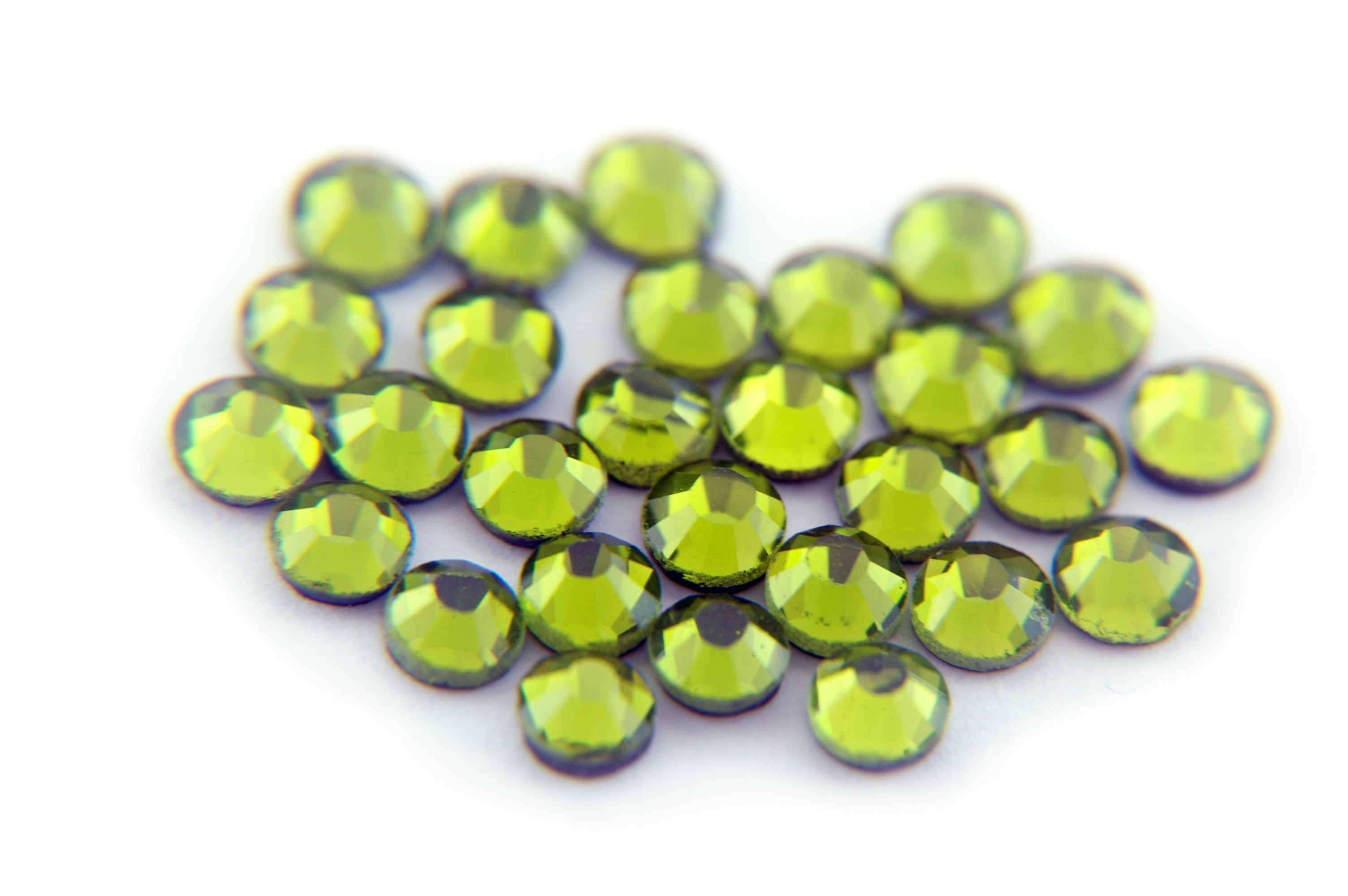 Machine Cut Hot Fix Rhinestones by Threadart SS10 (3mm) Peridot 10 ...