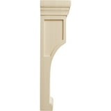 Ekena Millwork 4"W x 4"D x 14"H Recessed Groove Corbel, Rubberwood ...