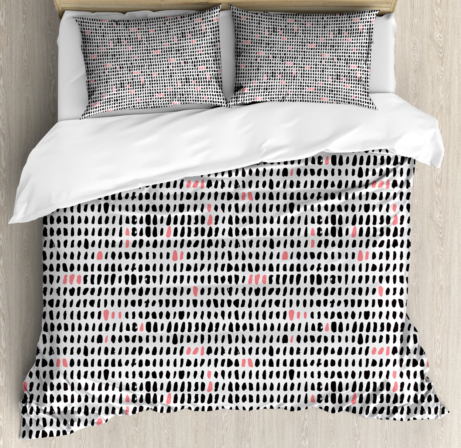 Abstract Duvet Cover Set King Size, Hand Drawn Like Simple Brushstroke ...
