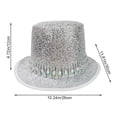 Slccxzc Party Hat Glittering Magician Hat Jazz Caps for Adult Shiny Hip ...