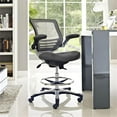 Scranton & Co Faux Leather Mesh Drafting Stool in Gray - Walmart.com