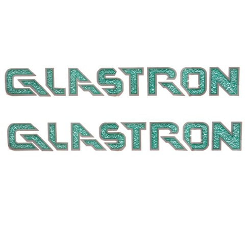 Glastron Boat Emblem Decal Stickers | White Black Mottled (Pair ...