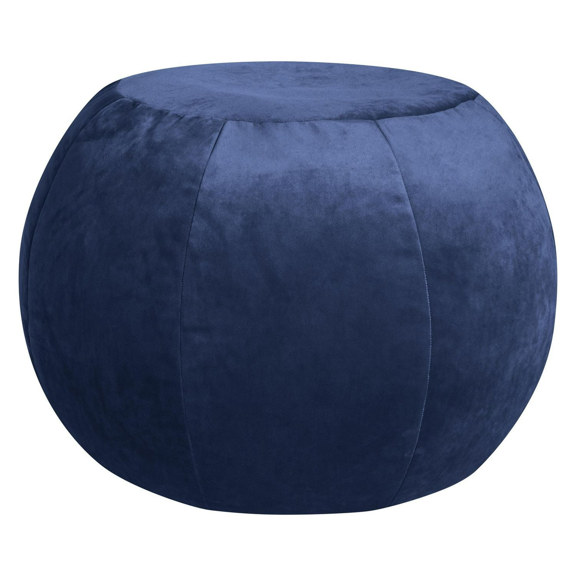 Click here for Gouchee Home Plump Indigo Blue Velvet Pouf - Overs... prices