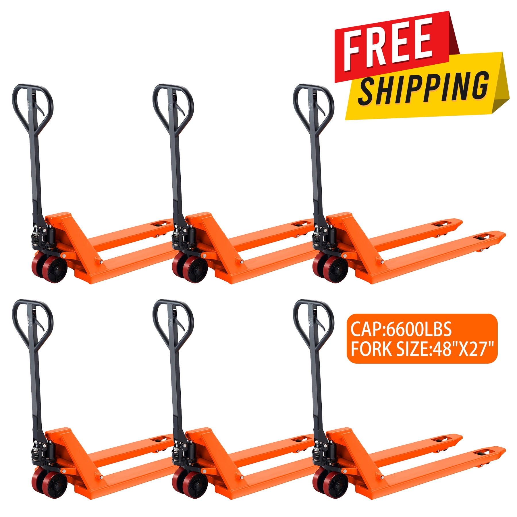 Tory Carrier 6 Units of 6600lb Manual Pallet Jack Warehouse Hydraulic ...
