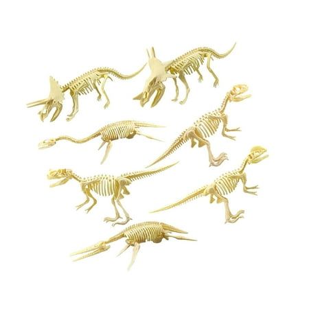 7x Dinosaur Skeleton Models Triceratops Toys Figurines PVC Made Craft ...