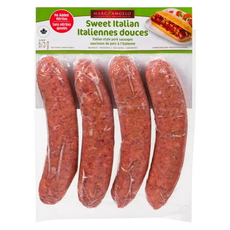 Marcangelo Sweet Italian Style Pork Sausages, 4 pk - 675 g - Walmart.ca