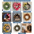 15" Wreath Hanger for Front Door,Sturdy Steel Door Hanger,Over The Hook ...