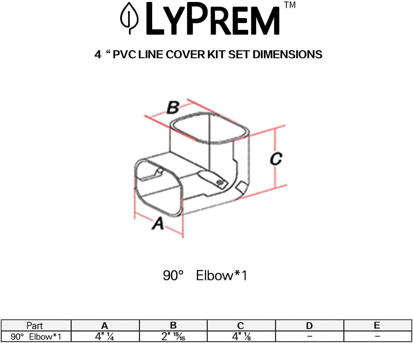 LyPrem 16 5Ft Mini Split Line Set Cover 4 PVC Line Cover Kit For Mini lyprem-16-5ft-mini-split-line-set-cover-4-pvc-line-cover-kit-for-mini