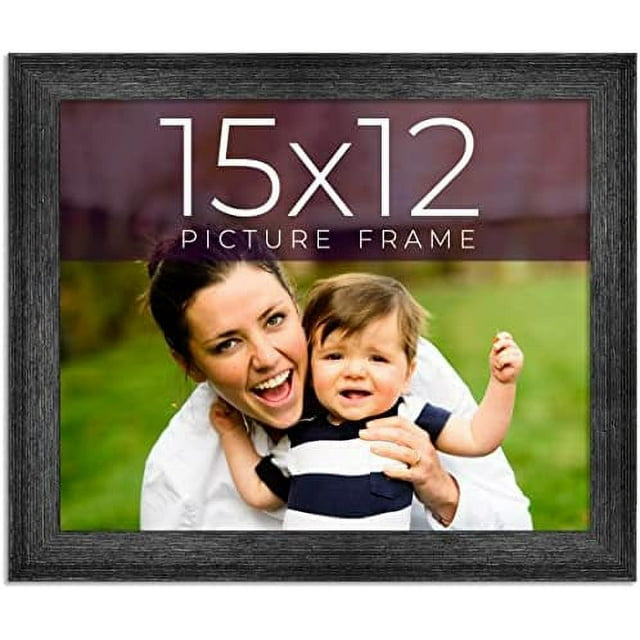 15X12 Frame Black Real Wood Picture Frame Width 1.5 Inches | Interior ...