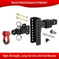 Adjustable Heavy-Duty Trailer Hitch Tri-Ball Mount with Rotatable Tow ...