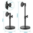 Compact Desktop Microphone Stand, Metal Base, Supports Handheld ...