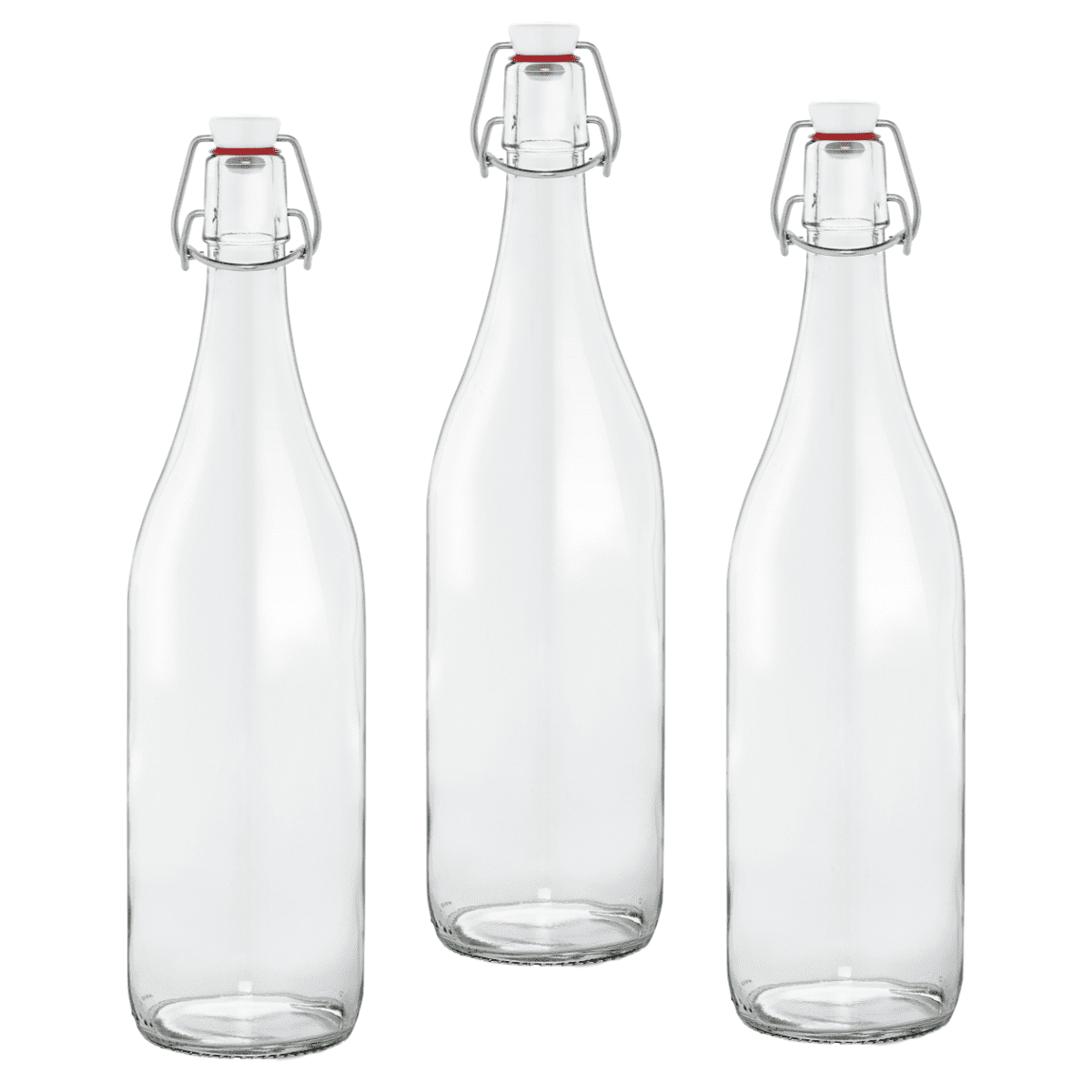 Le Parfait Swing Top Bottles - 1L French Glass Preserving Bottles w ...