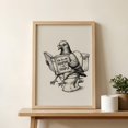 Affixzi Pigeon Bathroom Poster, Retro Animal Wall Art Print, Unframed ...
