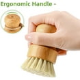 Bamboo Dish Scrub Brushes for Kitchen, Cleaning Scrubber for Washing ...