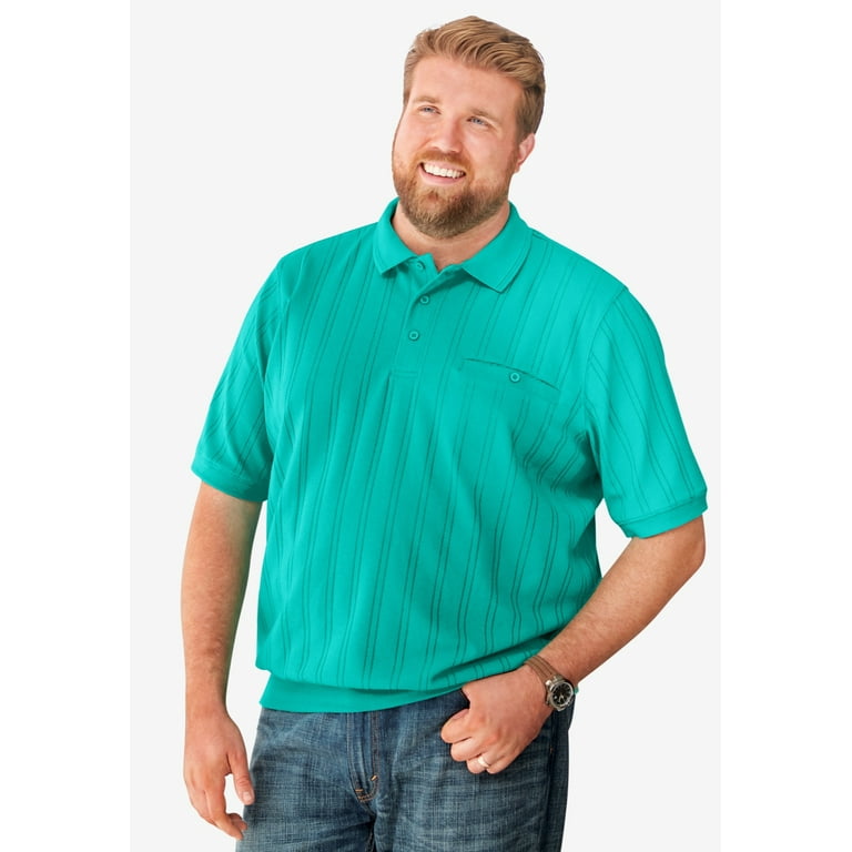 KingSize Men s Big Tall Banded Bottom Polo Shirt Size Big 8XL Green