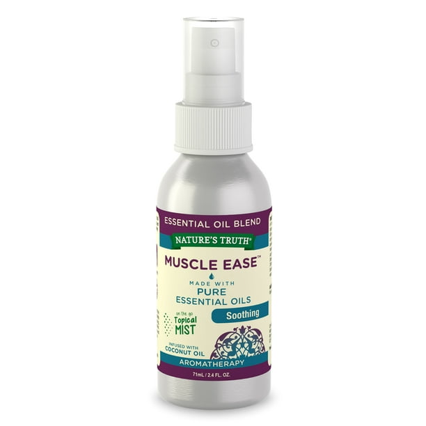 Muscle Ease Essential Oil | 2.4 fl oz | Soothing Topical Mist | Non-GMO & Gluten Free Supplement ...