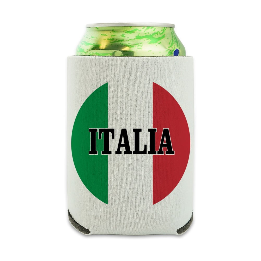 Italia Italy Italian Flag Can Cooler - Drink Sleeve Hugger Collapsible ...