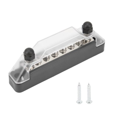 6 Way Circuit Fuse Block 2 M6 Terminal Post 6 M4 Wiring Screw Blade ...