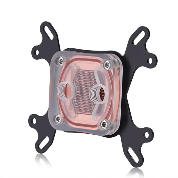 Qiilu Computer PC CPU Water Cooling Block Waterblock Liquid Cooler 50mm ...