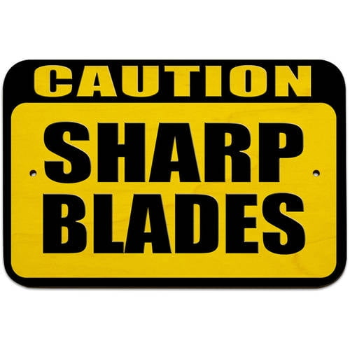 Caution Sharp Blades Sign - Walmart.com