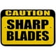 Caution Sharp Blades Sign - Walmart.com
