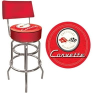 Trademark Global Corvette C1 Padded Bar Stool with Back - Walmart.com