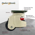 4 Pcs 40F Leveling Machine Caster, Top Plate Leveling Wheel with ...