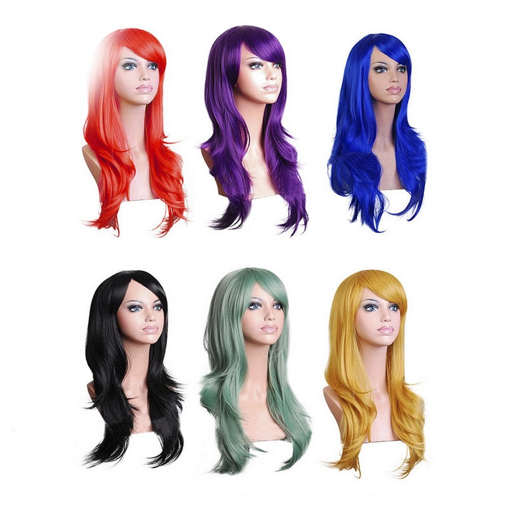 70CM Lifelike High Temperature Fiber Wigs Straight Synthetic Hair ...