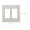 Socket Panel Screwless Outlet Covers Double Row Wall Plates for Light ...